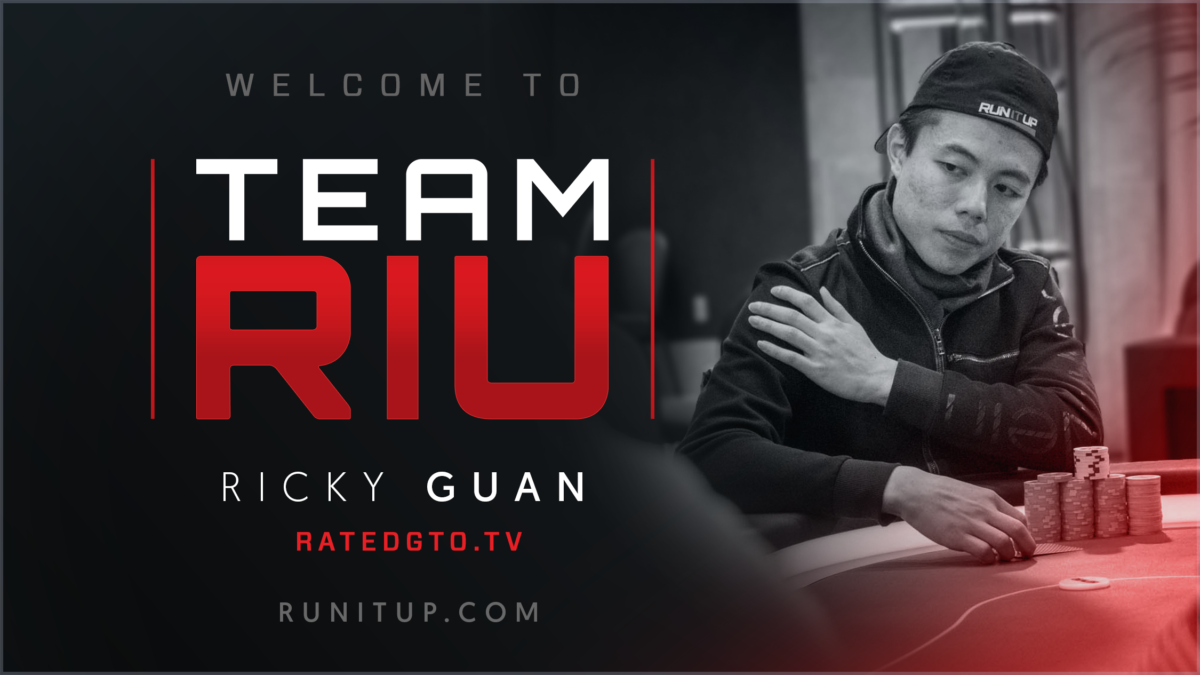 Run It Up Welcomes Ricky Guan ‘ratedGTO’ to Team RIU – Run It Up